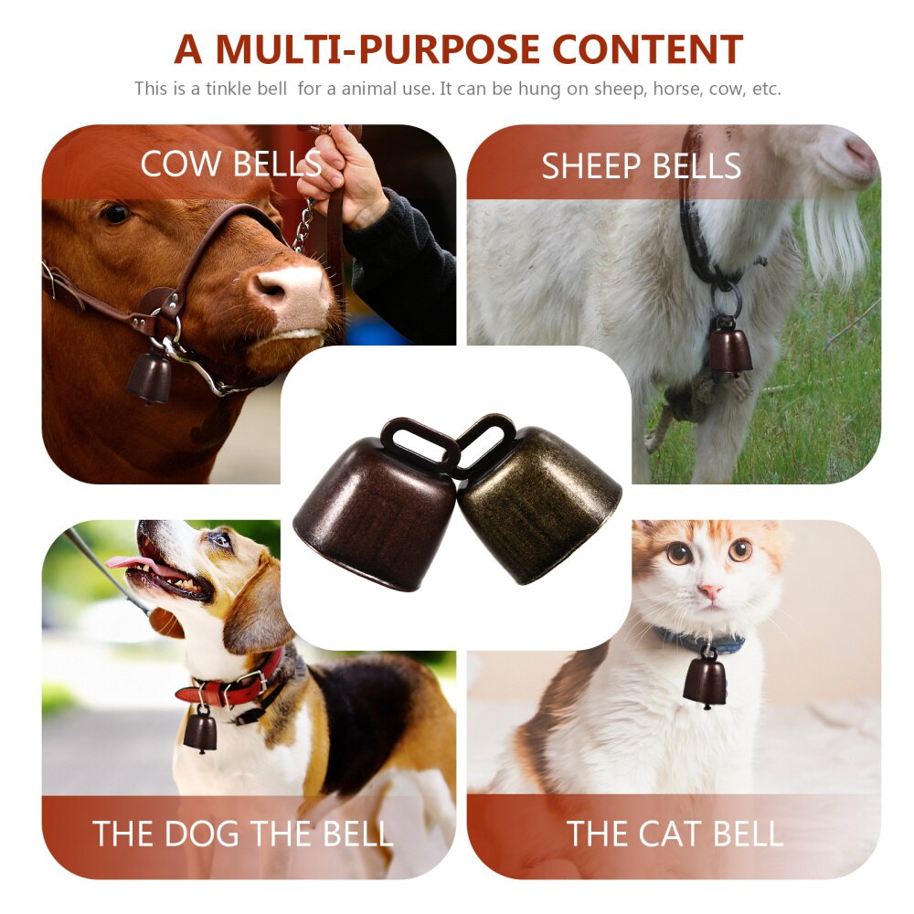 2Pcs Anti-lost Pet Iron Bell Cow Horse Sheep Bell ... – Grandado