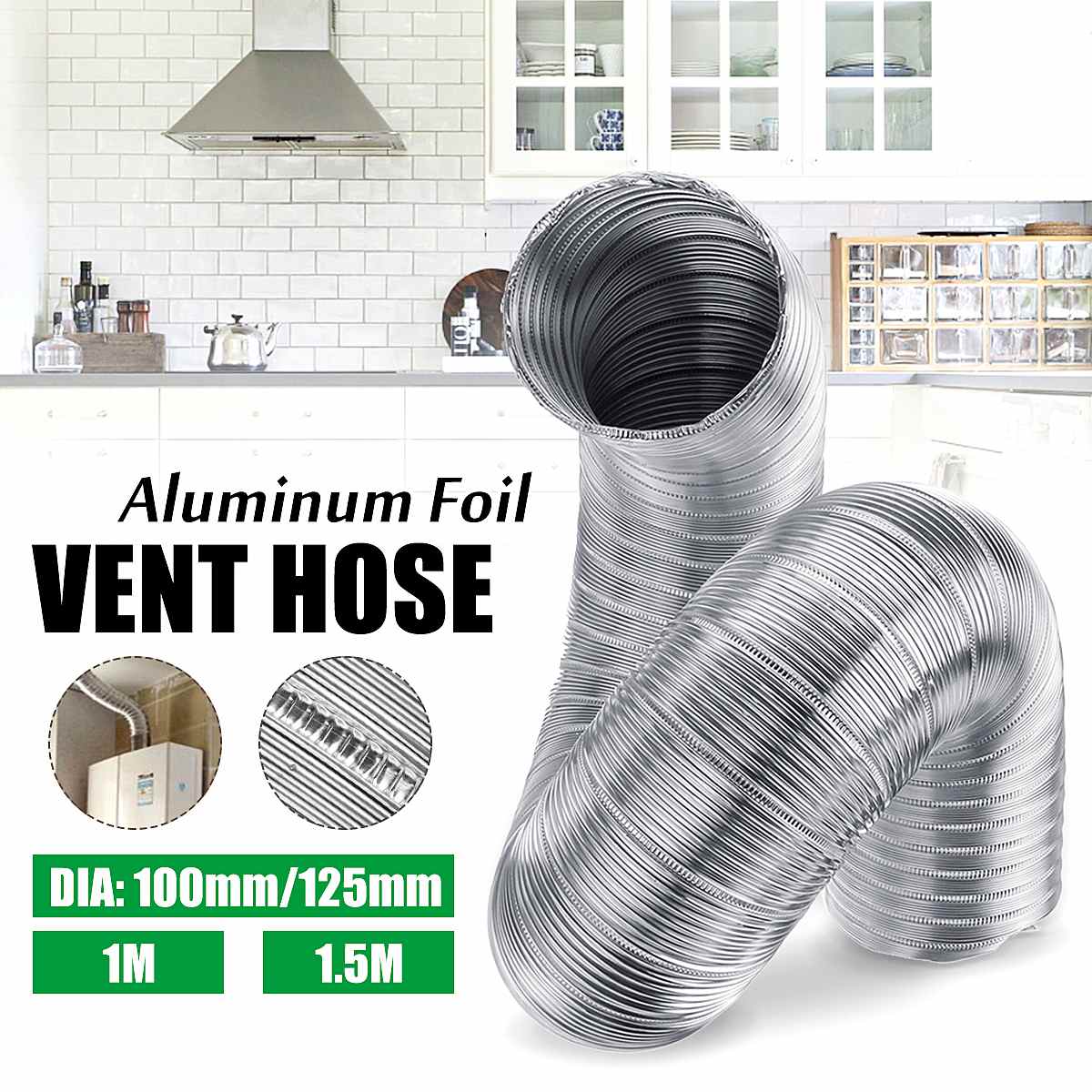4/5 inch Air Ventilation Ventilator Aluminum Pipe ... – Vicedeal