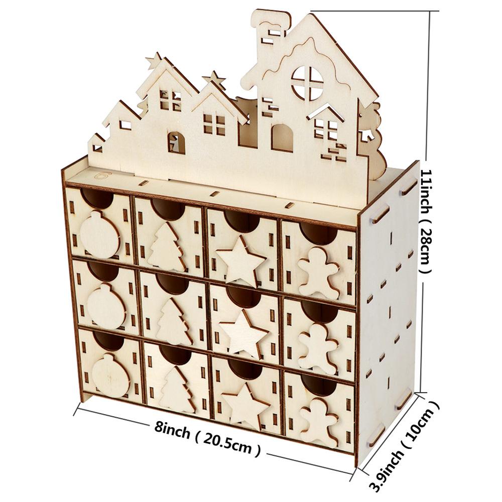 OurWarm Christmas Advent Calendar DIY Wooden Box C... – Vicedeal
