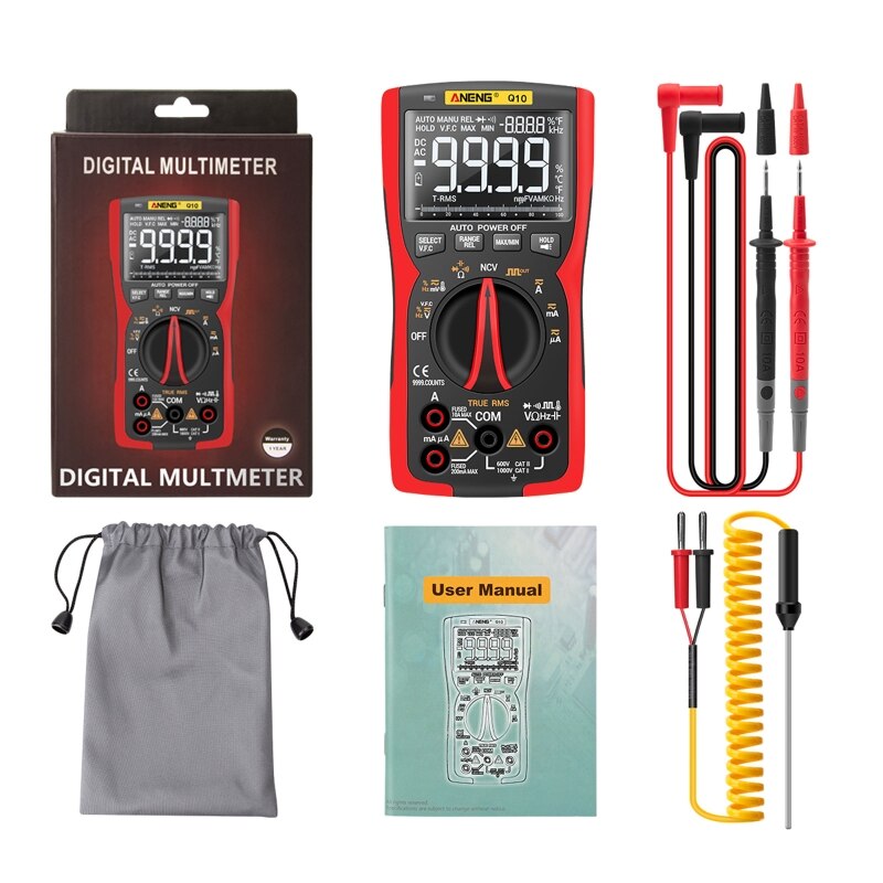 Q10 Digital Multimeter 9999 Tester Multimetro True... – Grandado
