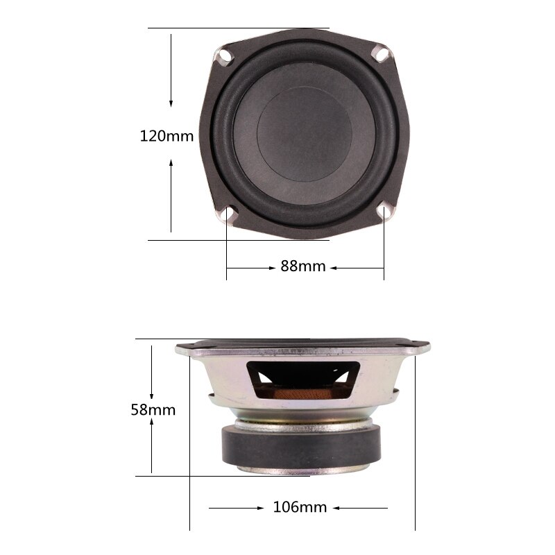 Leory Upgrade 5 Inch 50W 8 Ohm Magnetische Speaker... – Grandado