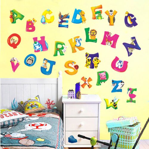 A-Z Alphabet Letters Animals Mural Wall Sticker fo... – Vicedeal