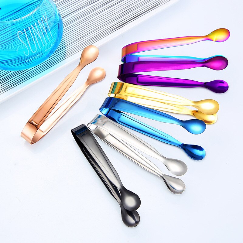 5pcs Stainless Steel Round Ice Tongs Coffee Sugar ... – Grandado