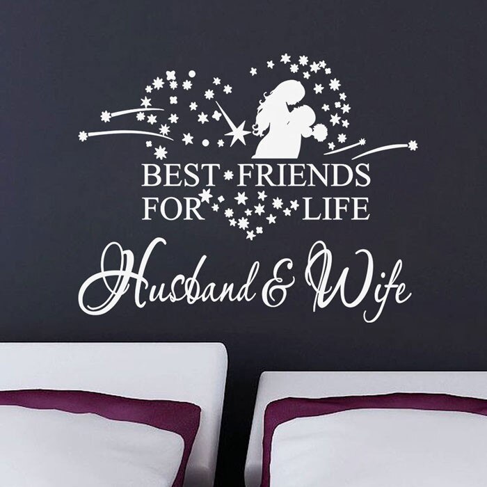 Husband And Wife Vinyl Decal Bedroom Wall Art Deco... – Vicedeal
