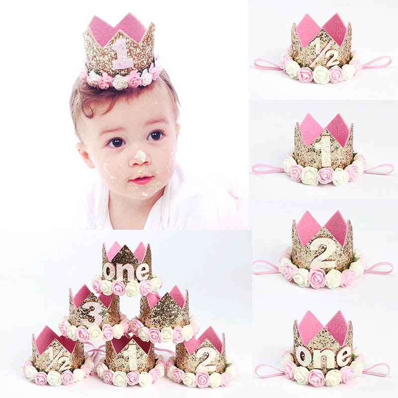 First 1st Birthday Party Hat Gold princess prince ... – Vicedeal