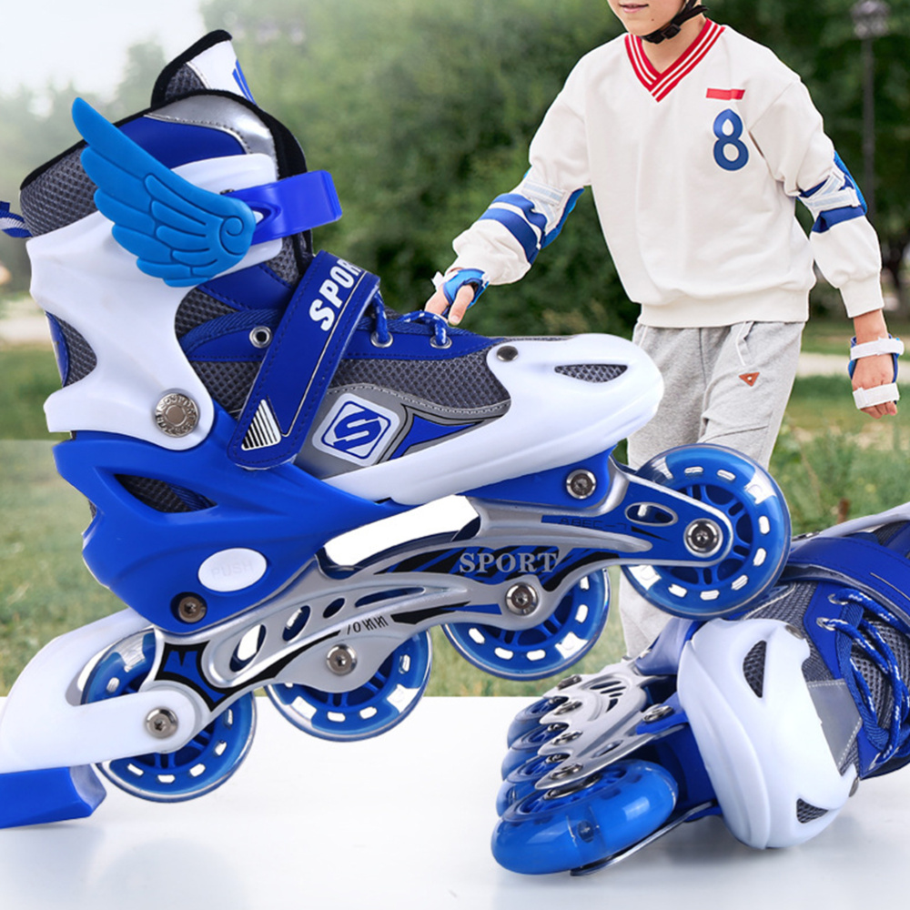 Kids Adjustable Single Row Skating Patins Inline S... – Vicedeal