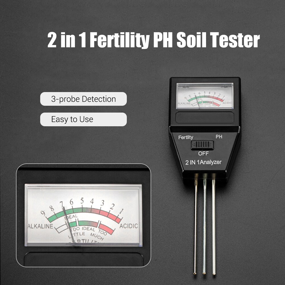 2 in 1 Soil PH Fertility Analyzer Pointer Type Mul... – Grandado