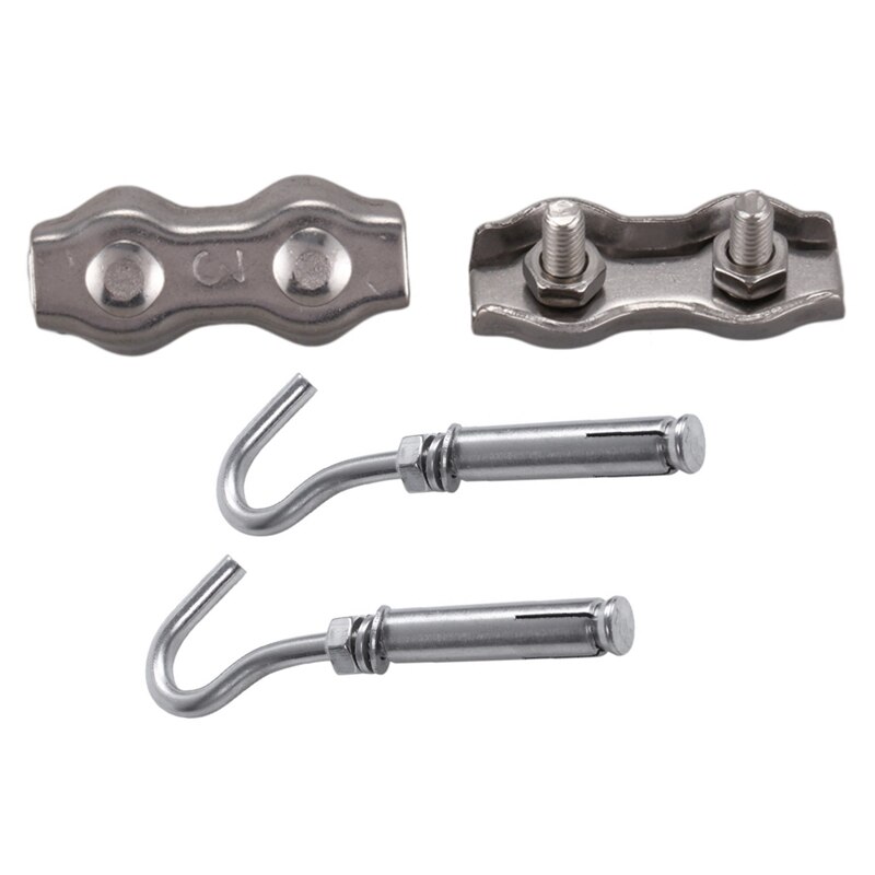 Wsfs 10 stk m duplex clips rustfrit stål wire kabe... – Grandado