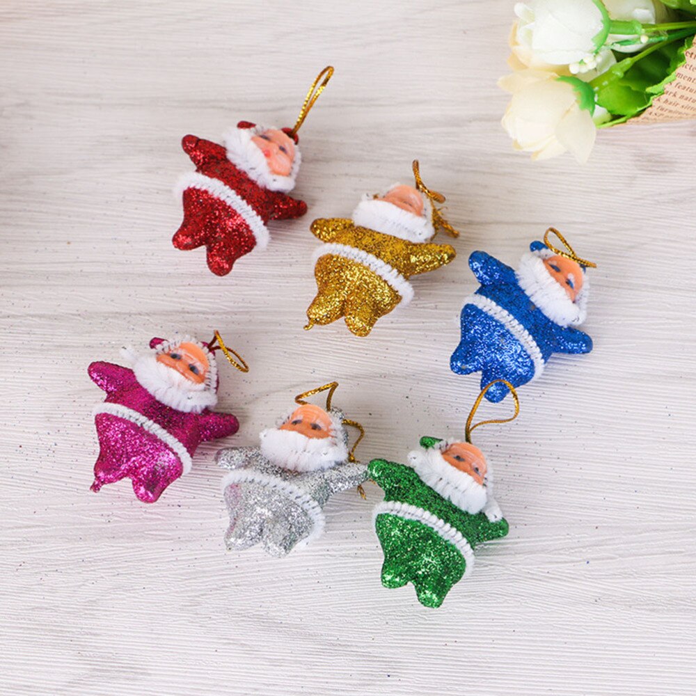 6pcs Christmas Hanging Santa Claus Decor Glitter H... – Grandado