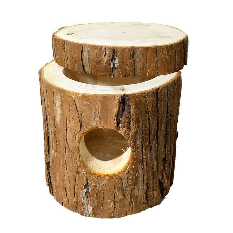 Criceto Legno Naturale Albero Nido Casa Foro Alber... – Grandado