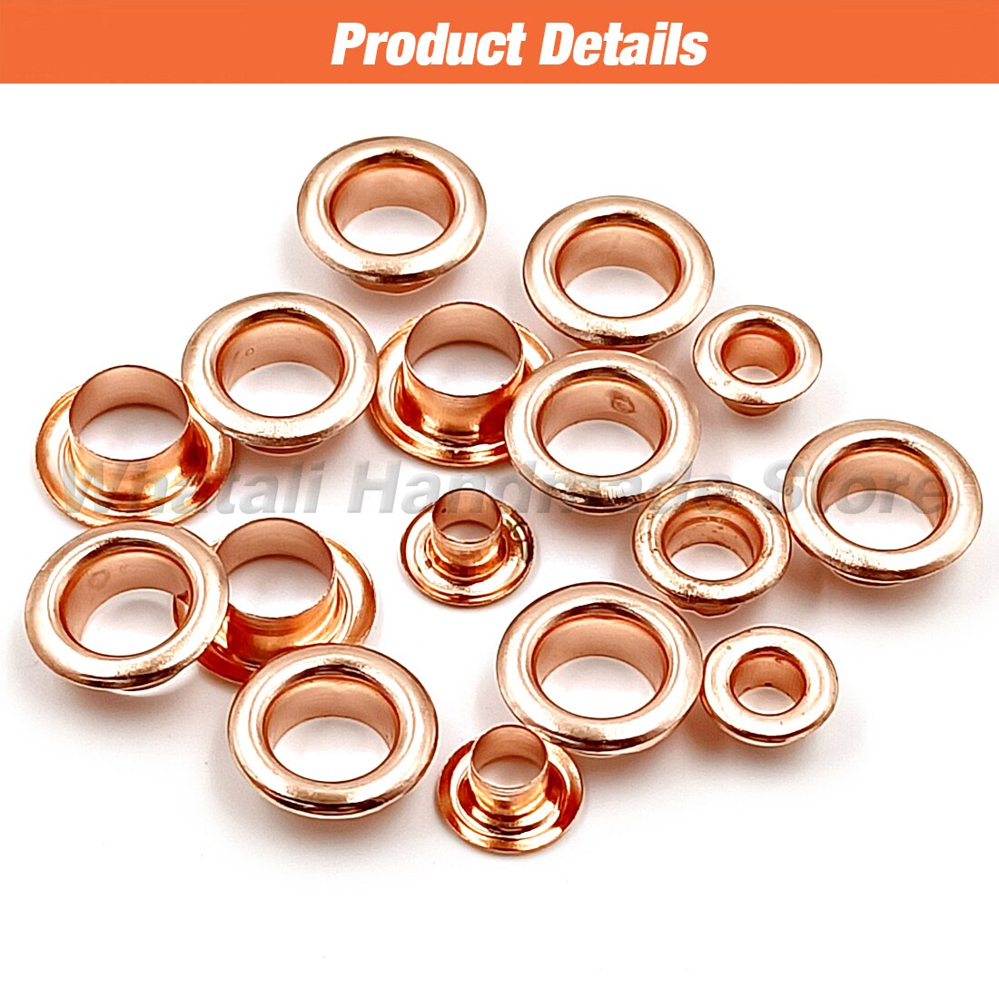 50Pcs Rose Gold Color Hole Metal Eyelets Grommets ... – Grandado