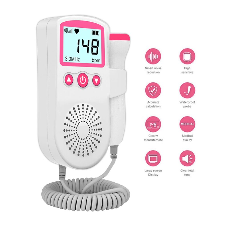 9 Week Testable 3.0MHz Fetal Heart Rate Monitor Ho... – Grandado