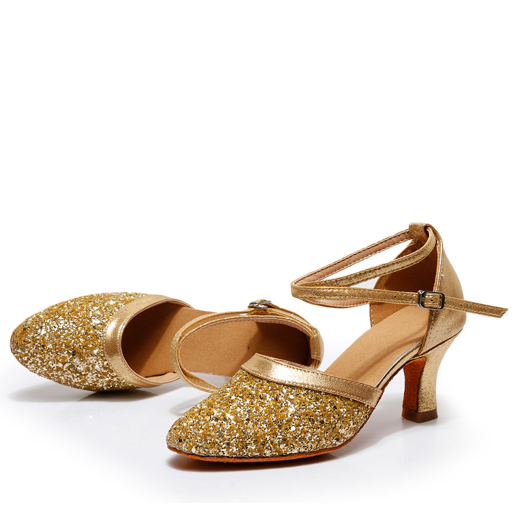 Womens Waltz Modern Shoes Ballroom Latin Soft Bott... – Grandado