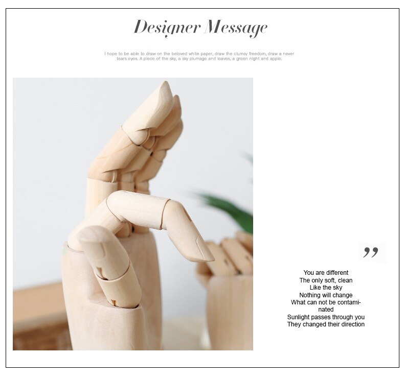 Wooden Hand Model Adjustable Mannequin Decoration ... – Vicedeal