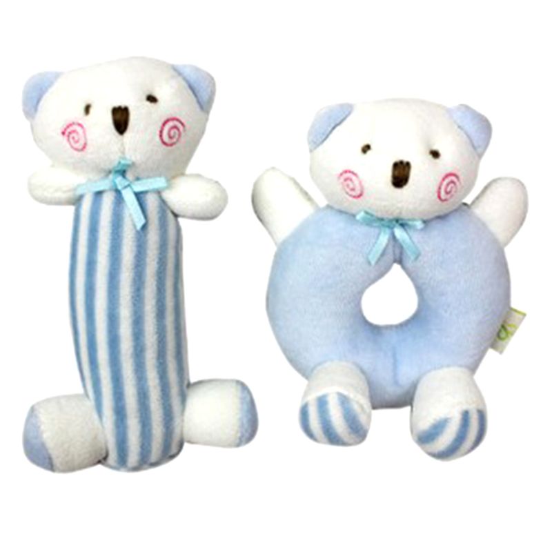 Baby Rattle Plush Soft Toys Newborn Crib Toy Blue ... – Grandado