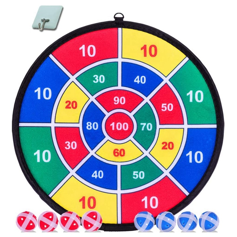 Kids Game Dart Board Set 8 Sticky Balls and 13.8 I... – Grandado