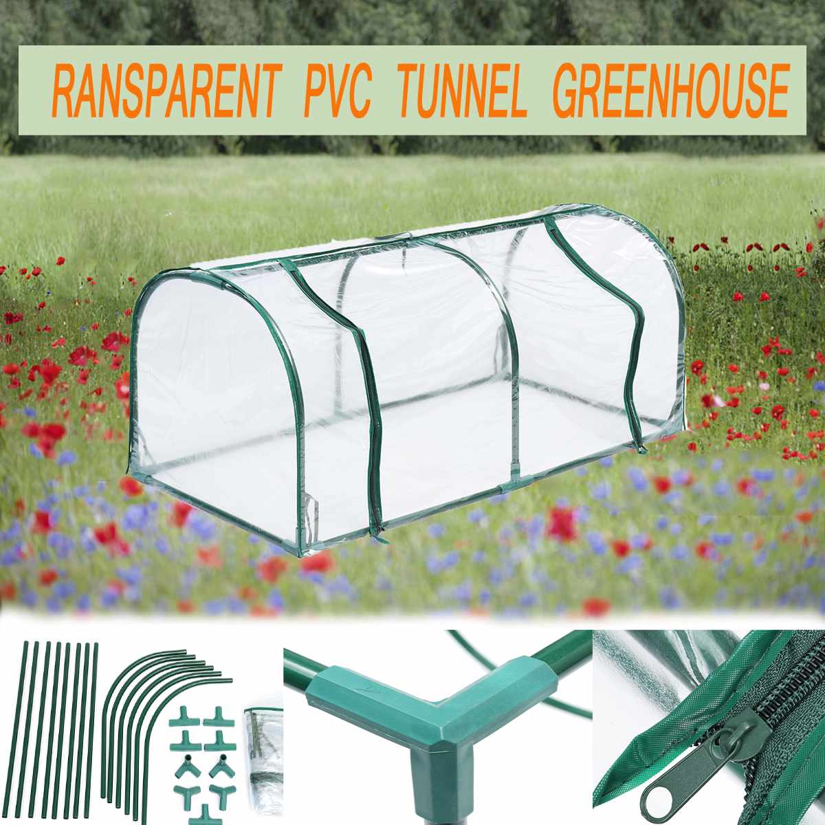 128 x 60 x 58cm have drivhus pvc varm have hushold... – Grandado