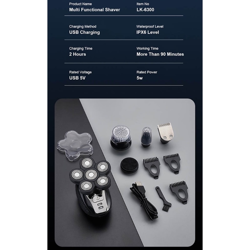 Bald Head Shavers for Men 5 in 1 Electric Shaving ... – Grandado