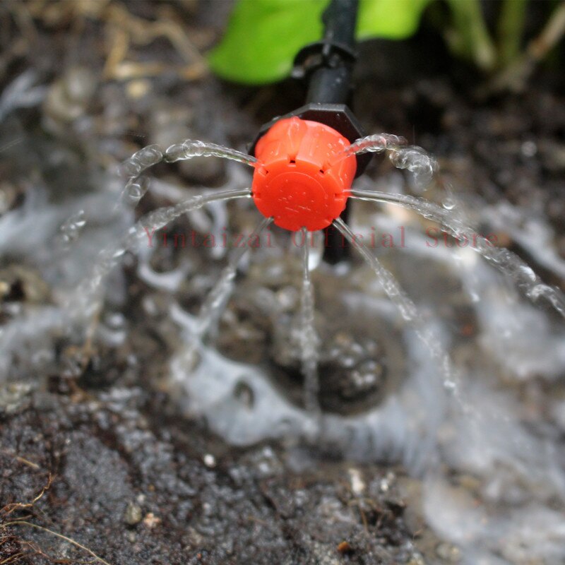 8-hole Adjustable Red Dripper Greenhouse Drip Irri... – Grandado