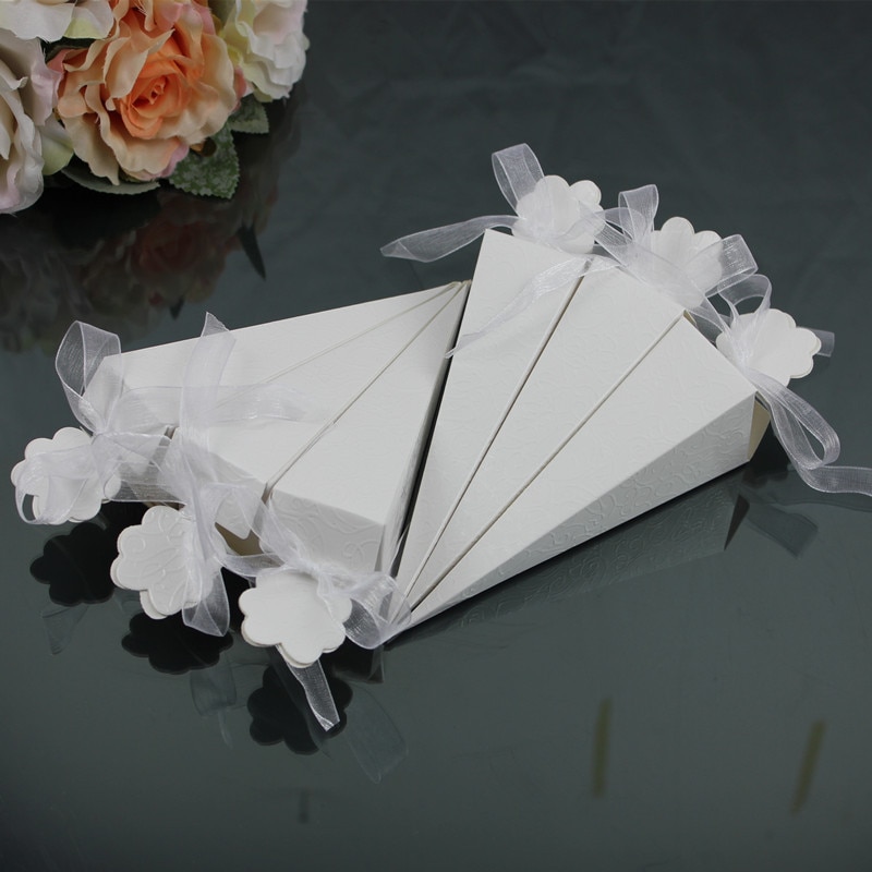 10pcs Ice Cream Tip Cone Shape Box White Paper Rib... – Vicedeal