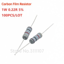 100PCS 1W 0.22 Ohm 5% Resistor 1W 0.22R 0R22 Ohm C... – Vicedeal