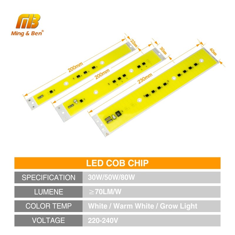 10PCS LED Beads 30W 50W 80W 220V COB LED Grow Ligh... – Grandado