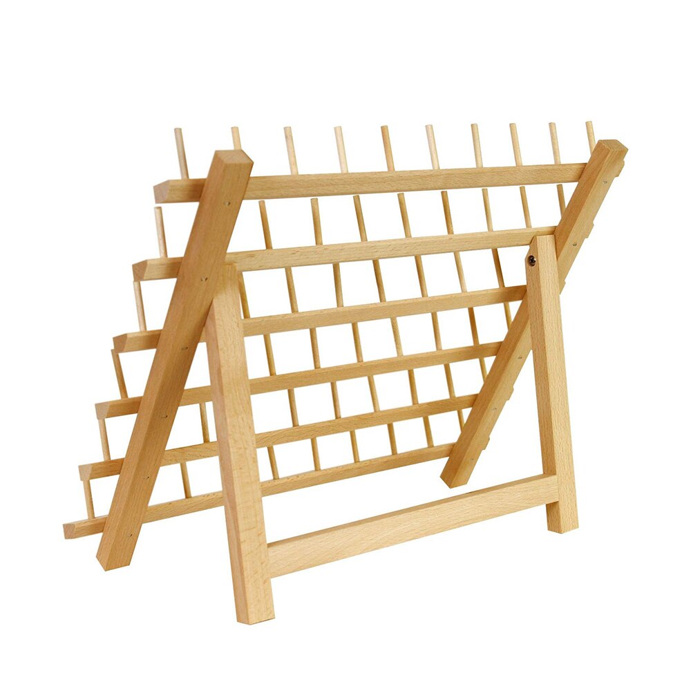 60 Spool Wooden Thread Rack And Organizer Solid Wo... – Grandado