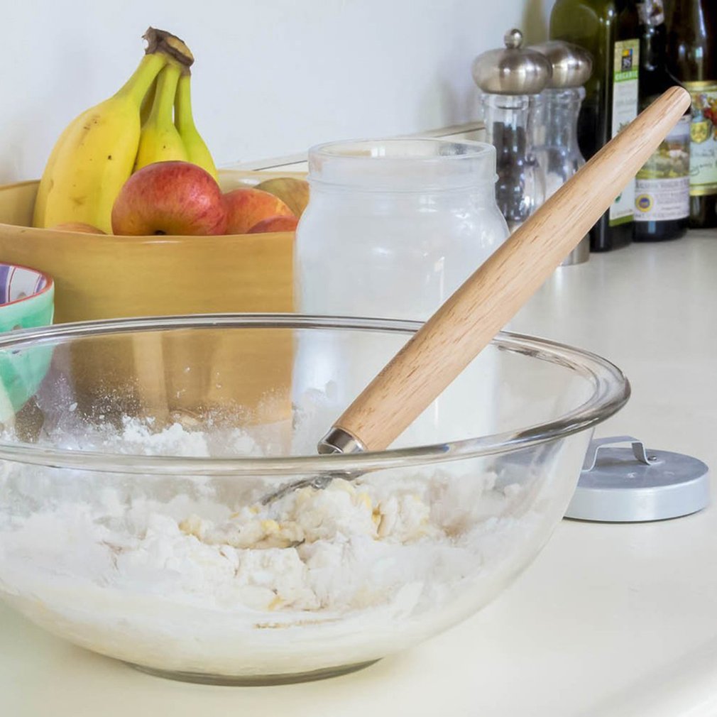 Houten Handvat Deeg Mixer Set Zelfklevende Tas Ver... – Grandado