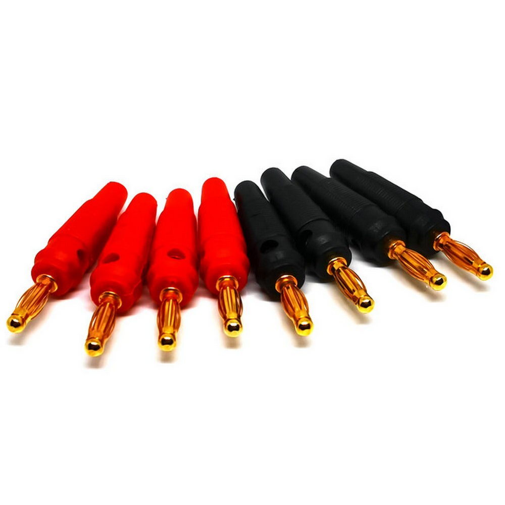 8/12PCS Red Black 4mm Plugs pure copper Gold Plate... – Vicedeal