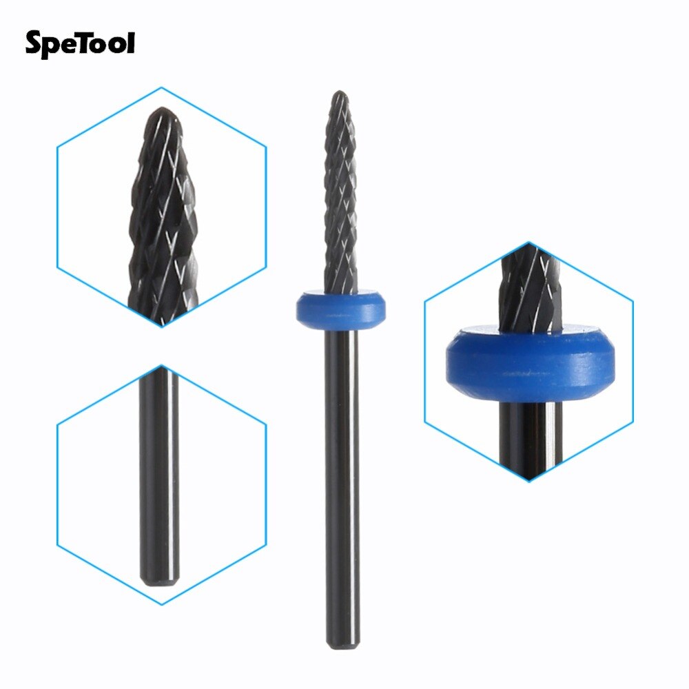 SpeTool Black Ceramic Nail Drill Bits Rotary Burr ... – Grandado
