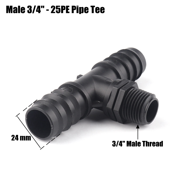 5pcs 1/2" 3/4" Threaded Tee Connectors 1... – Grandado