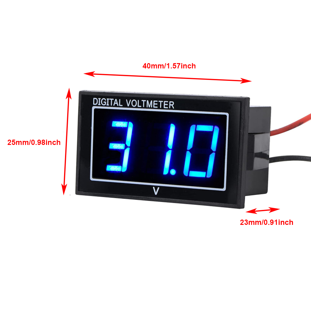 Waterproof Digital Voltmeter Three-digit 0.4' ... – Grandado
