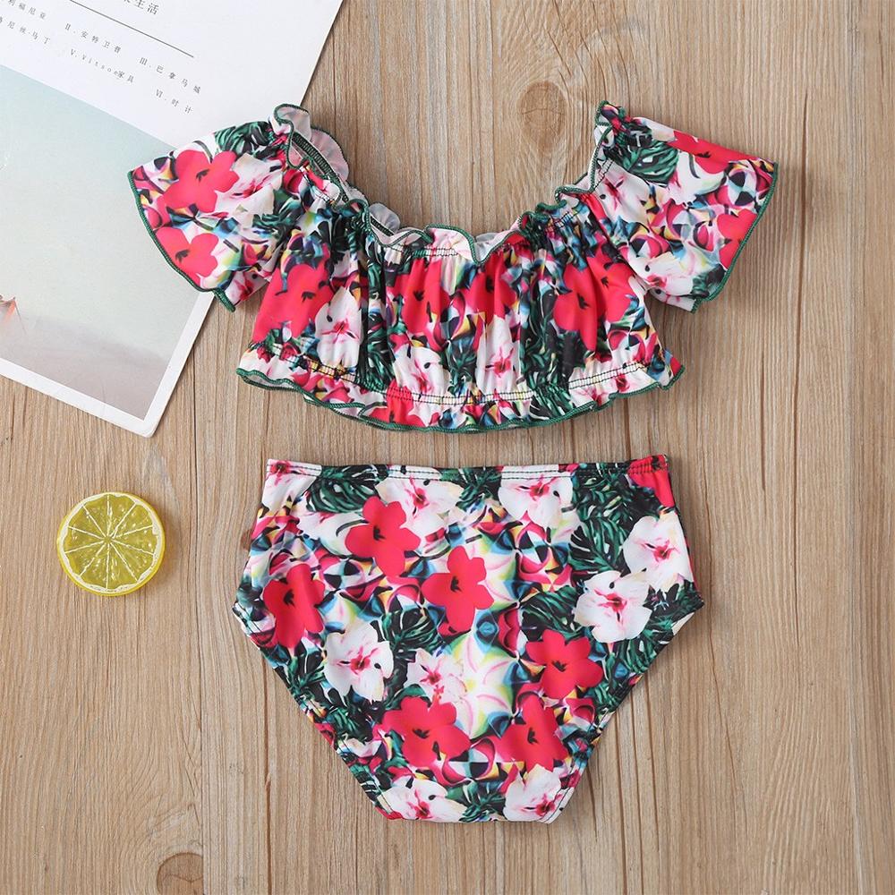 Floral Print Sleeveless Two Piece Swimwear for Gir... – Vicedeal