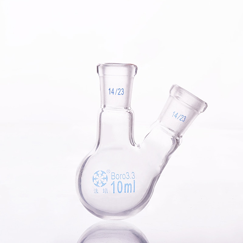 Two-necked flask oblique shape,with two necks stan... – Grandado