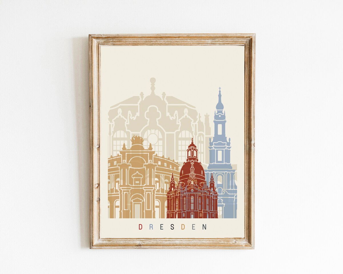 Dresden Skyline Poster- Lámina Artistica Decoracio... – Vicedeal