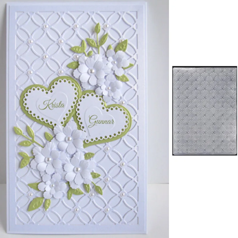 Diamond Background Plastic Embossing Folders for W... – Vicedeal