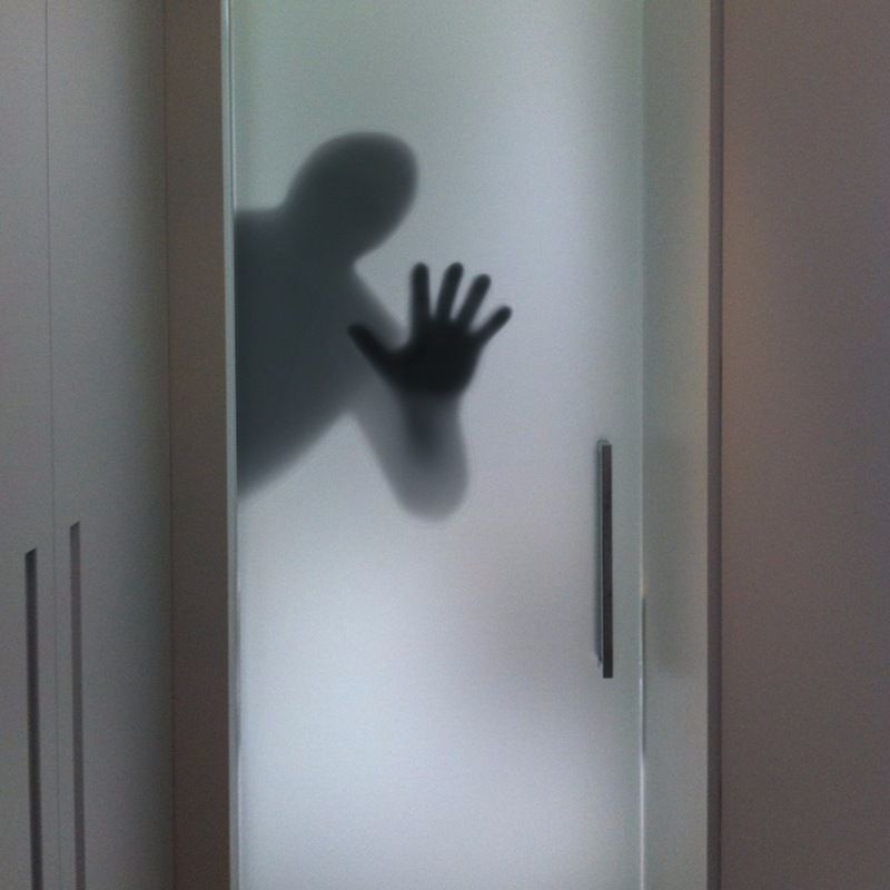 Halloween Horror Shadow Glass Stickers Bathroom Do... – Grandado