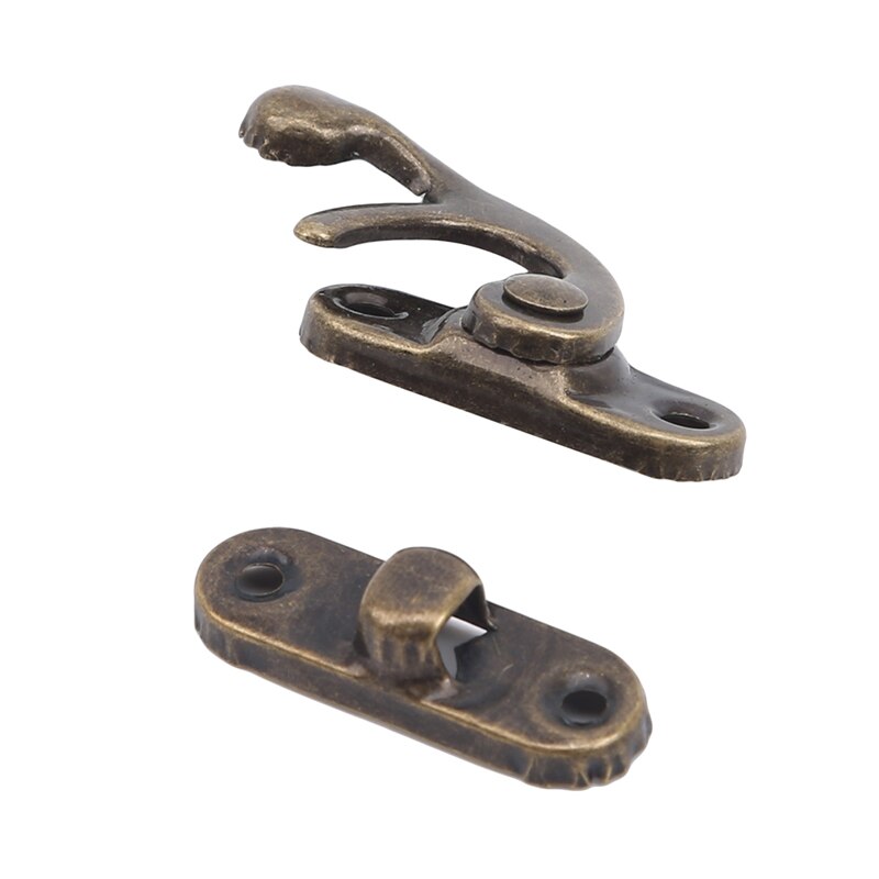 Small Metal Lock Decorative Hasps Hook Wooden Jewe... – Grandado