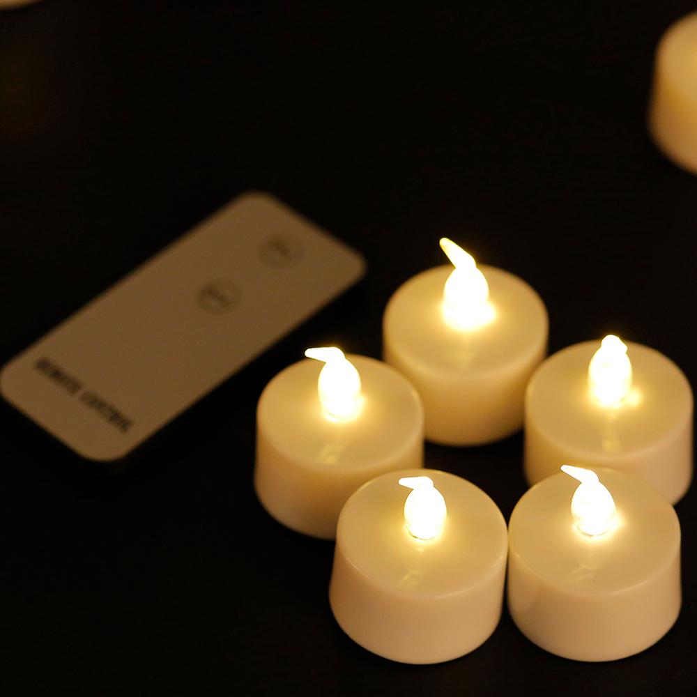 Pack of 6 Amber White velas led With Remote Contro... – Grandado
