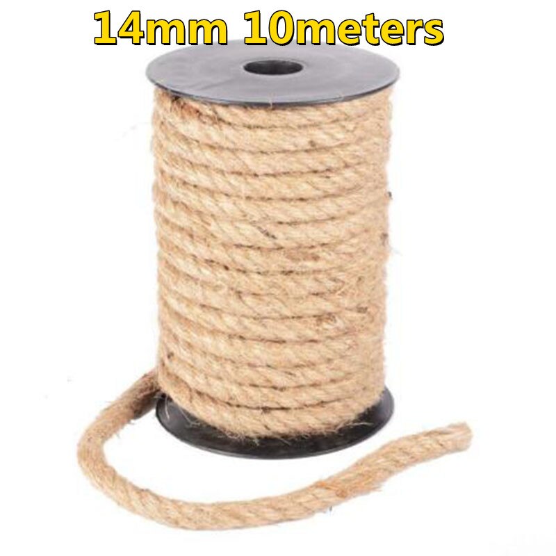 10/50Meters Thick Natural Jute Rope Heavy Duty Twi... – Vicedeal