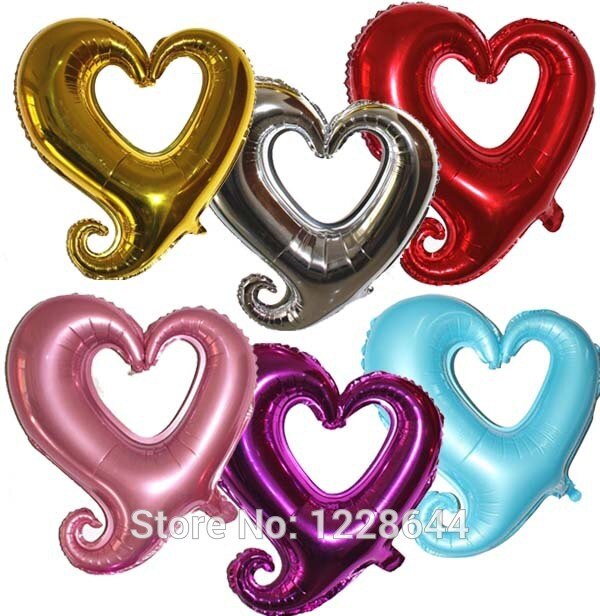 Wedding heart metallic foil balloons Party decorat... – Grandado