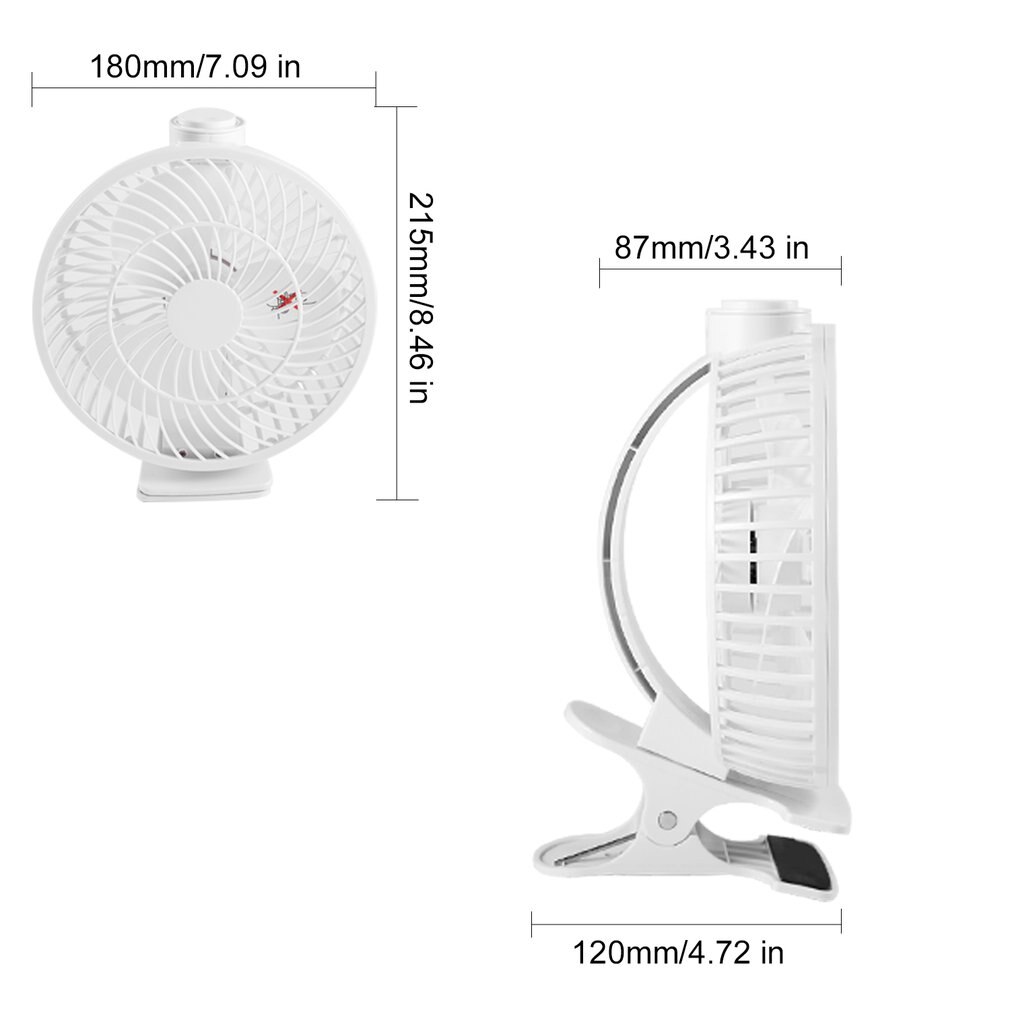 Desk clip fan bærbar køleventilator usb slide fan ... – Grandado