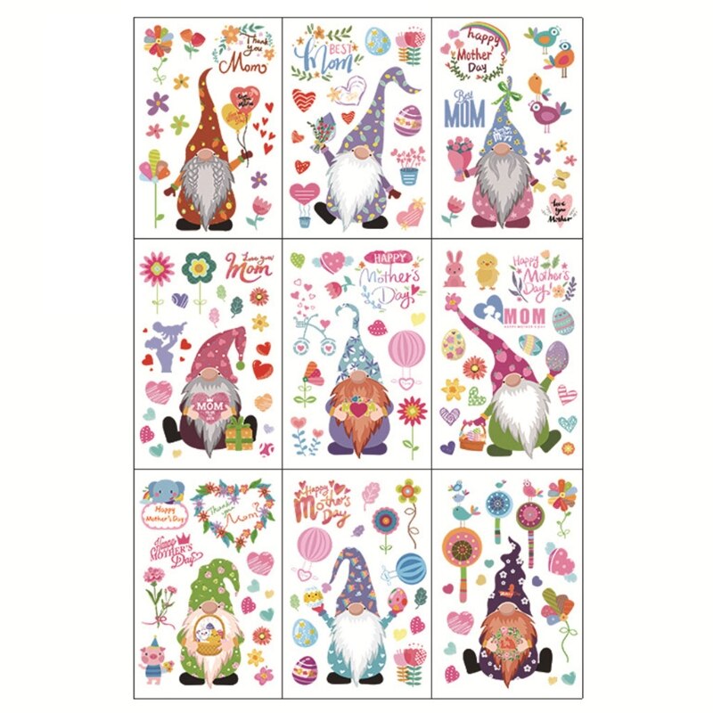 9 Sheets Mother's Day Stickers Swedish Gnome G... – Grandado