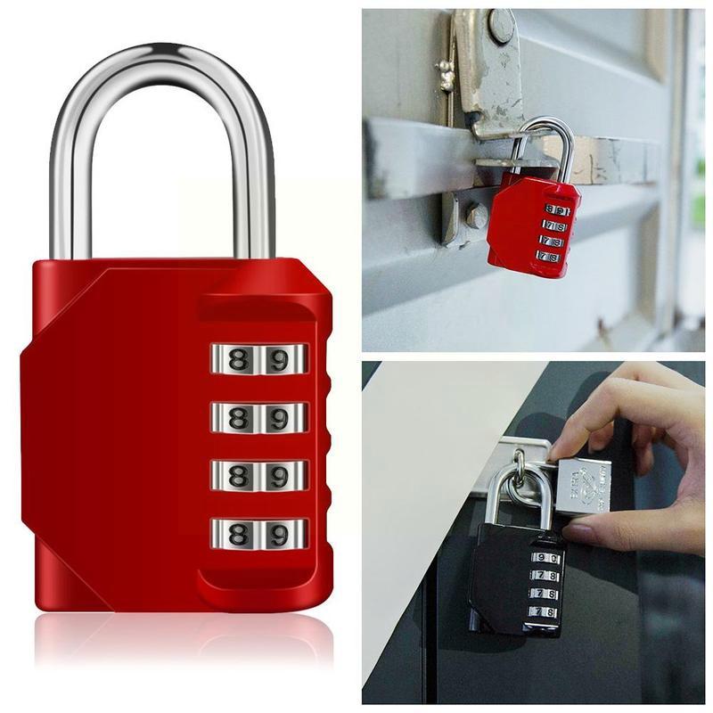 Combination Lock 4 Digit Anti Rust Padlock Set Out... – Vicedeal