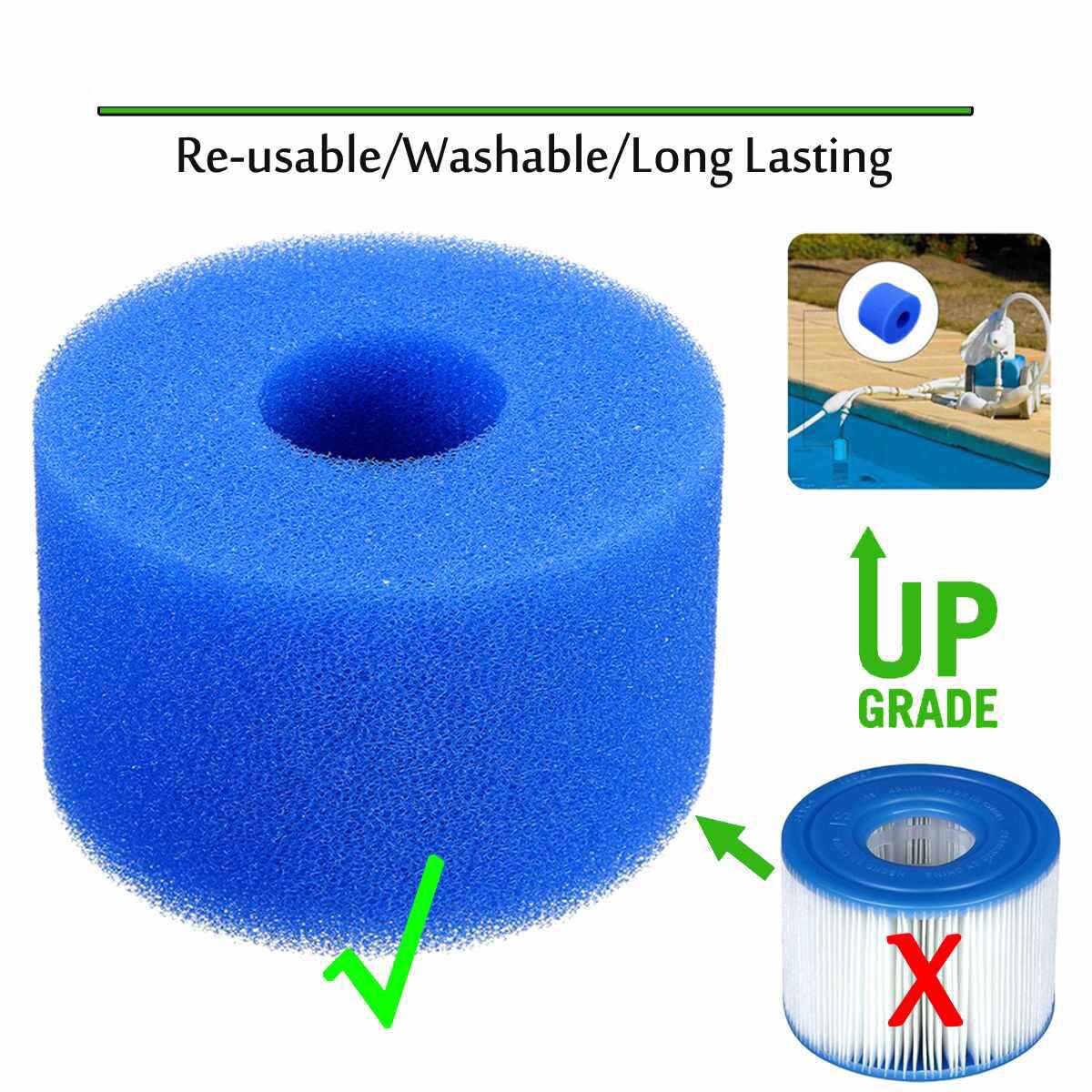 Svømmebassin filter svamp genanvendelig vaskbart s... – Grandado