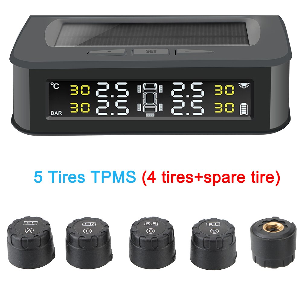 Solar Charge Tpms 5 Band Externe Sensoren Waterdic... – Grandado