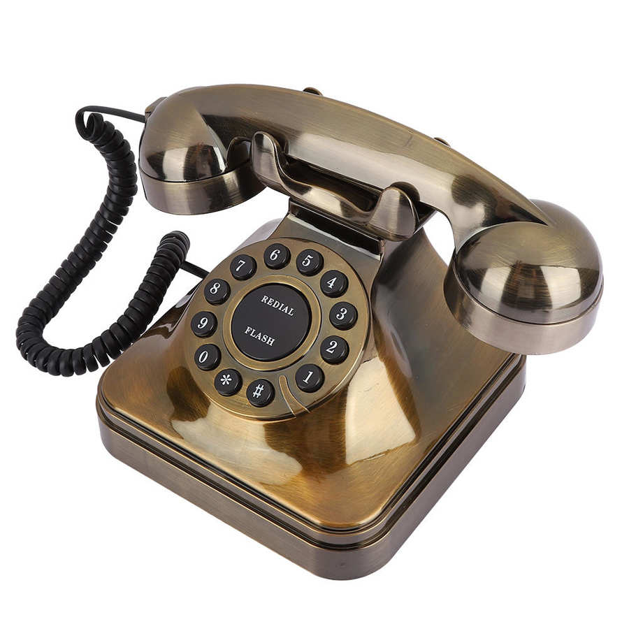 Wx -3011# antik bronze telefon vintage retro fast... – Grandado