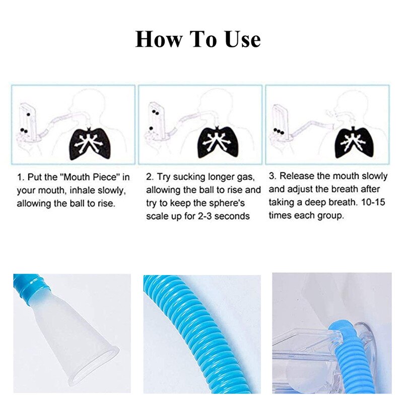 Breathing Trainer Respiratory Incentive Three-ball... – Grandado