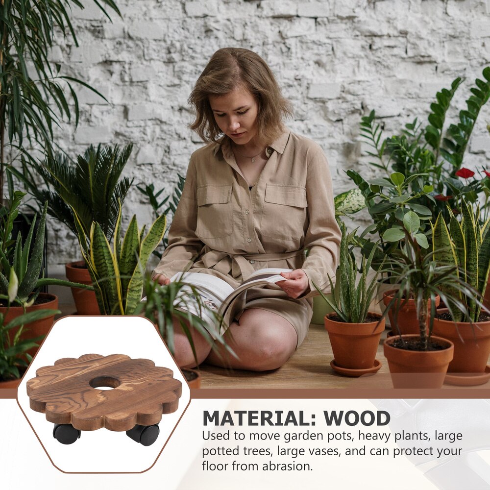 1pc Movable Flower Pot Stand Rolling Planter Palle... – Grandado
