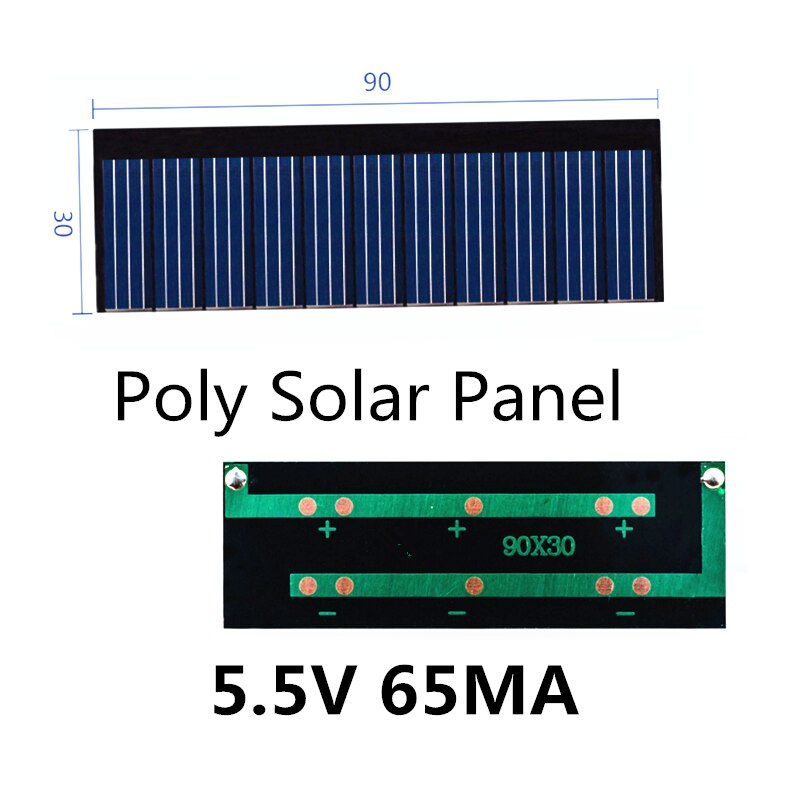 Mini Poly Solar Panel 5.5V 65MA for Flashlight spe... – Grandado